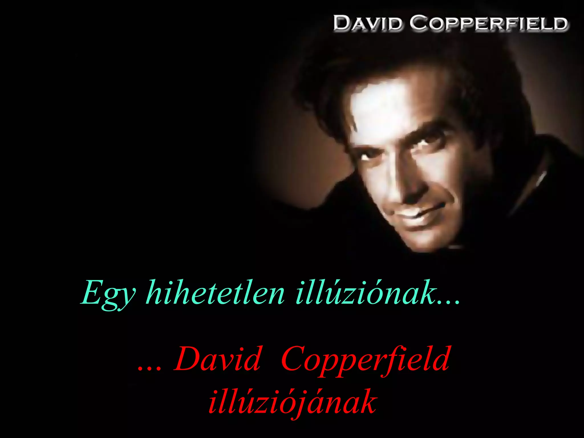 David copperfied kártyatrükkje | PPT