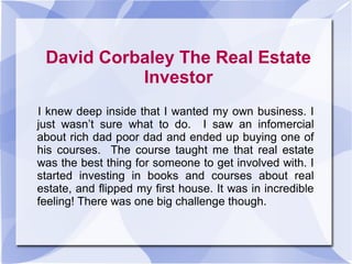 David Corbaley – The Marketing Commando Creation | PPT