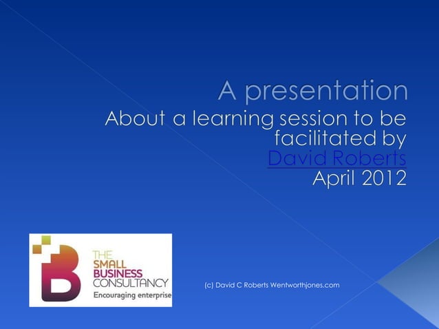 TSBC - Introduction to Enterprise Learning | PPT