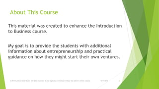 Introduction to Business and Entrepreneurship for High School Seniors ...