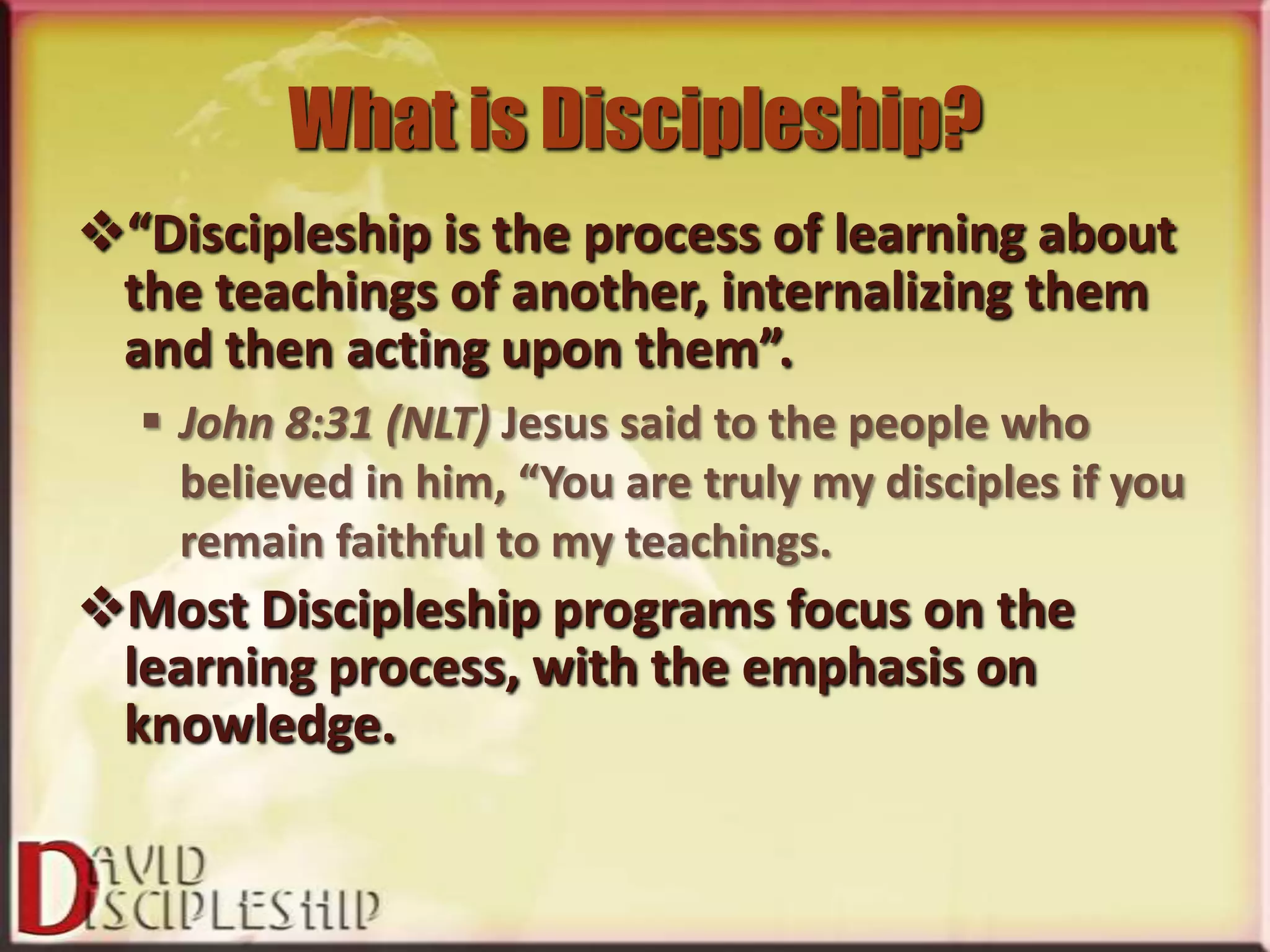 David discipleship-Laying the Foundation | PPTX