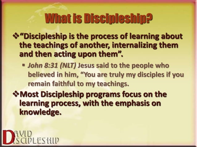 David discipleship-Laying the Foundation | PPTX