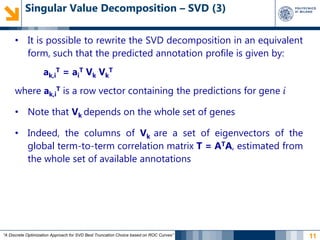 A Discrete Optimization Approach for SVD Best Truncation Choice based on ROC Curves | PDF