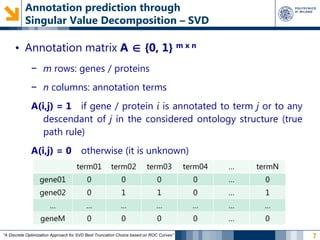A Discrete Optimization Approach for SVD Best Truncation Choice based on ROC Curves | PDF