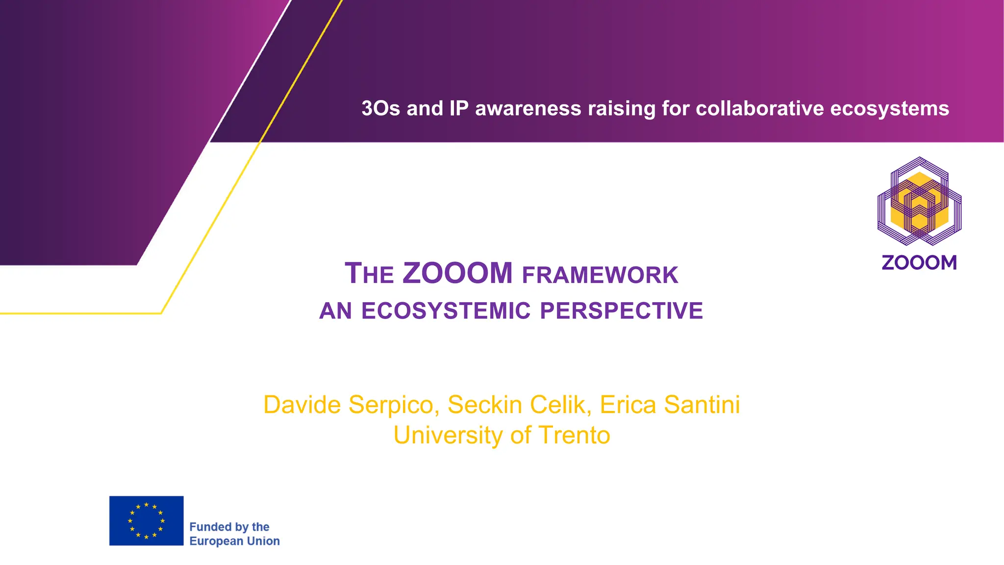 SFSCON23 - Davide Serpico Seckin Celik - The ZOOOM Framework An ...