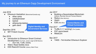 Jonah Group TNS+ Presentation - Ethereum Dapp Development - Dave Evans | PPT