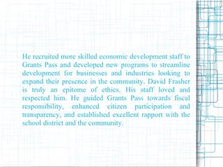David Frasher, City Manager | PPT