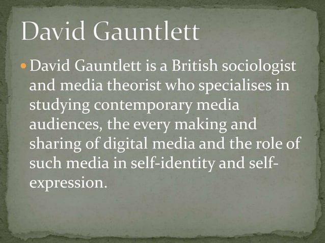 David gauntlett | PPT