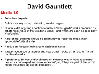 David gauntlett and media 2.0 | PPT