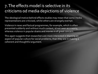 David gauntlett’s ’10 things wrong with the media 'effects' model | PPTX