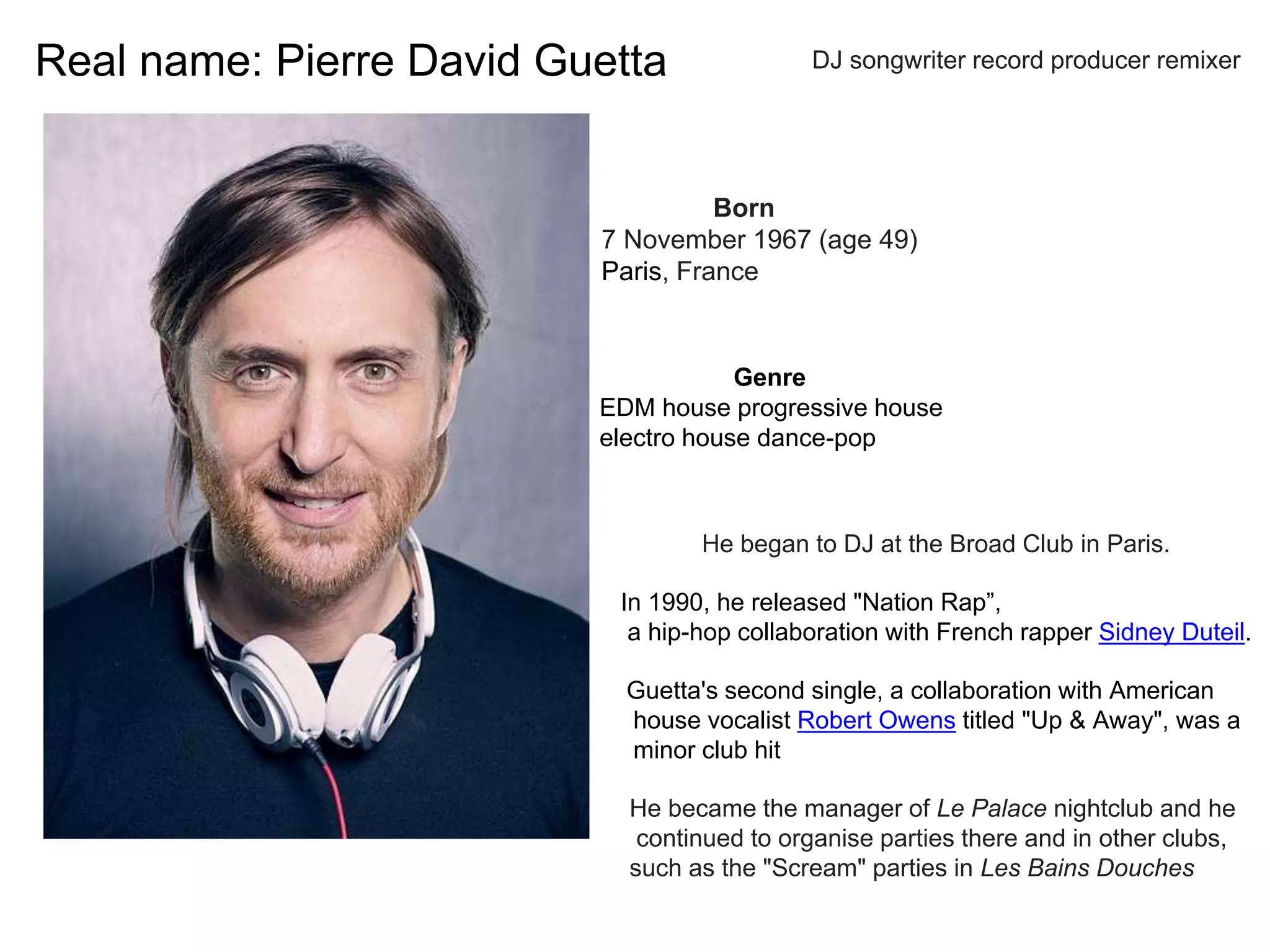 David guetta presentation | PPTX