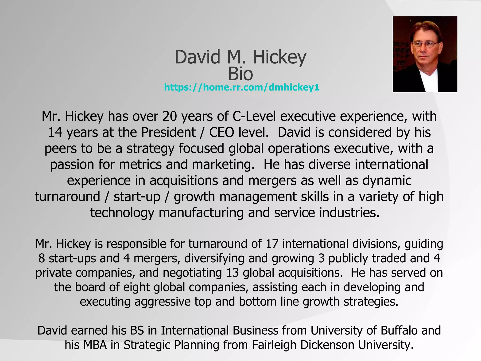 David Hickey Organization & Technology | PPT