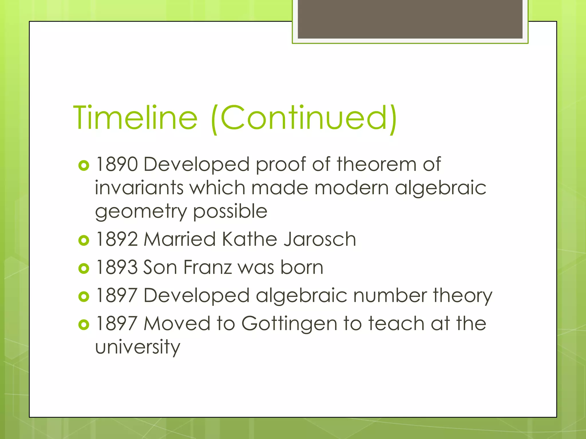 David hilbert presentation | PPTX