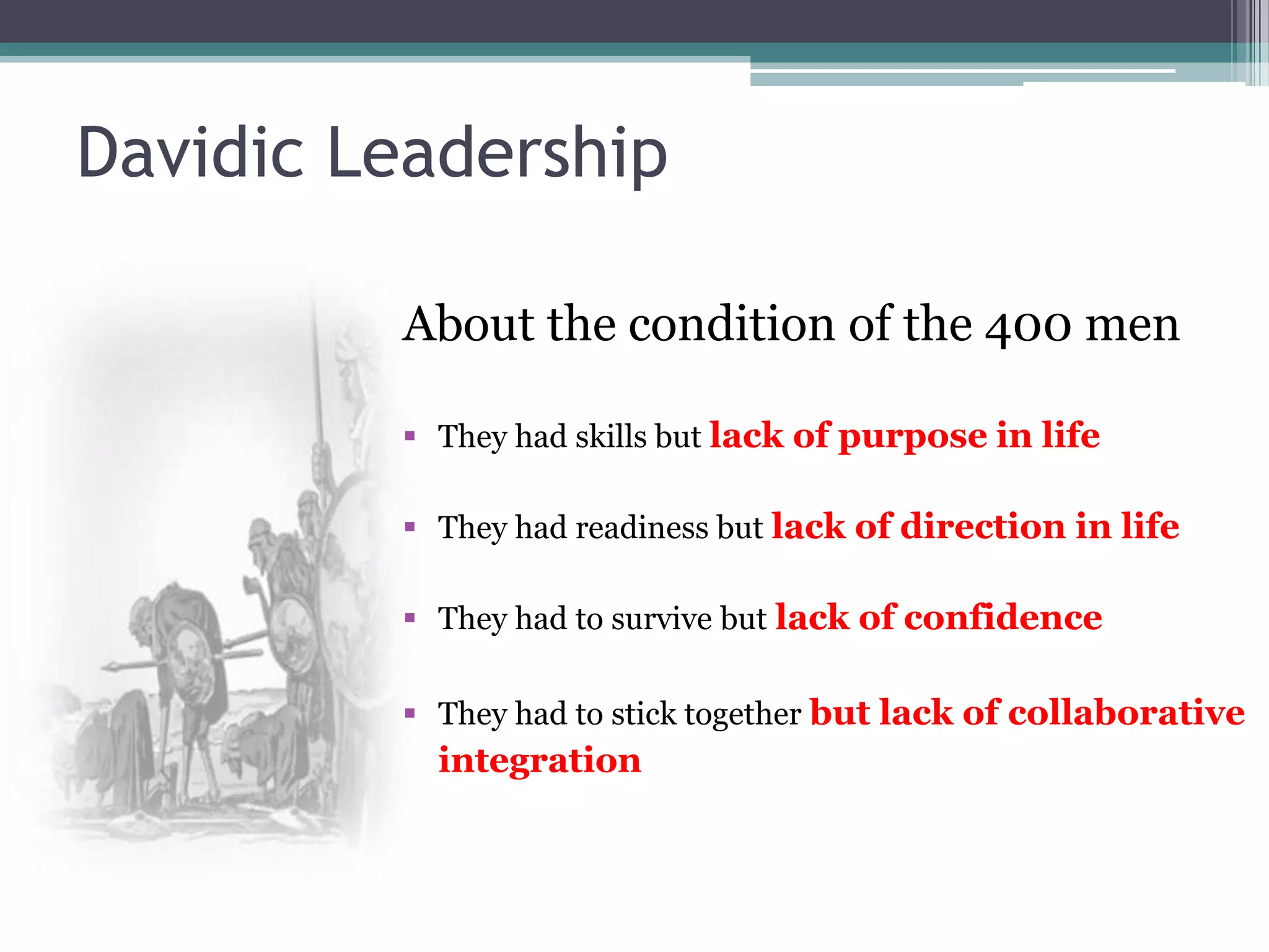 Davidic leadership 400 mighty men | PPTX