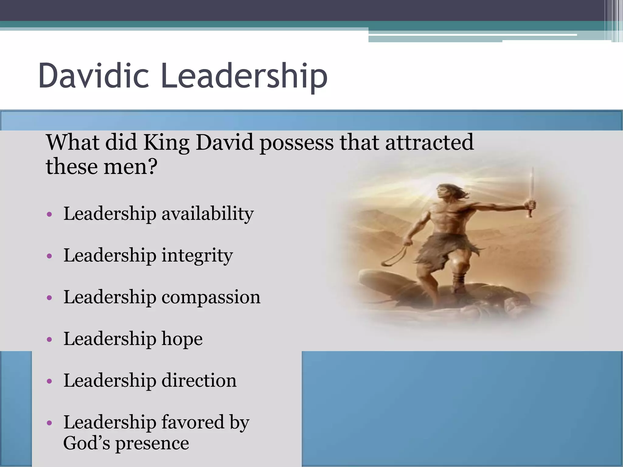 Davidic leadership 400 mighty men | PPTX