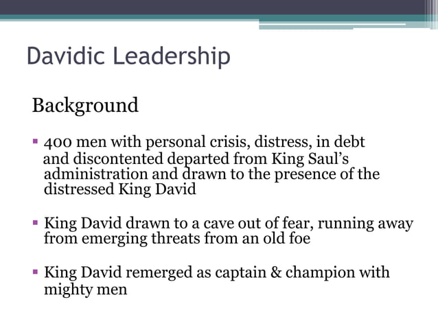 Davidic leadership 400 mighty men | PPTX