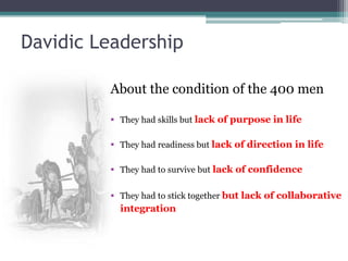Davidic leadership 400 mighty men | PPTX