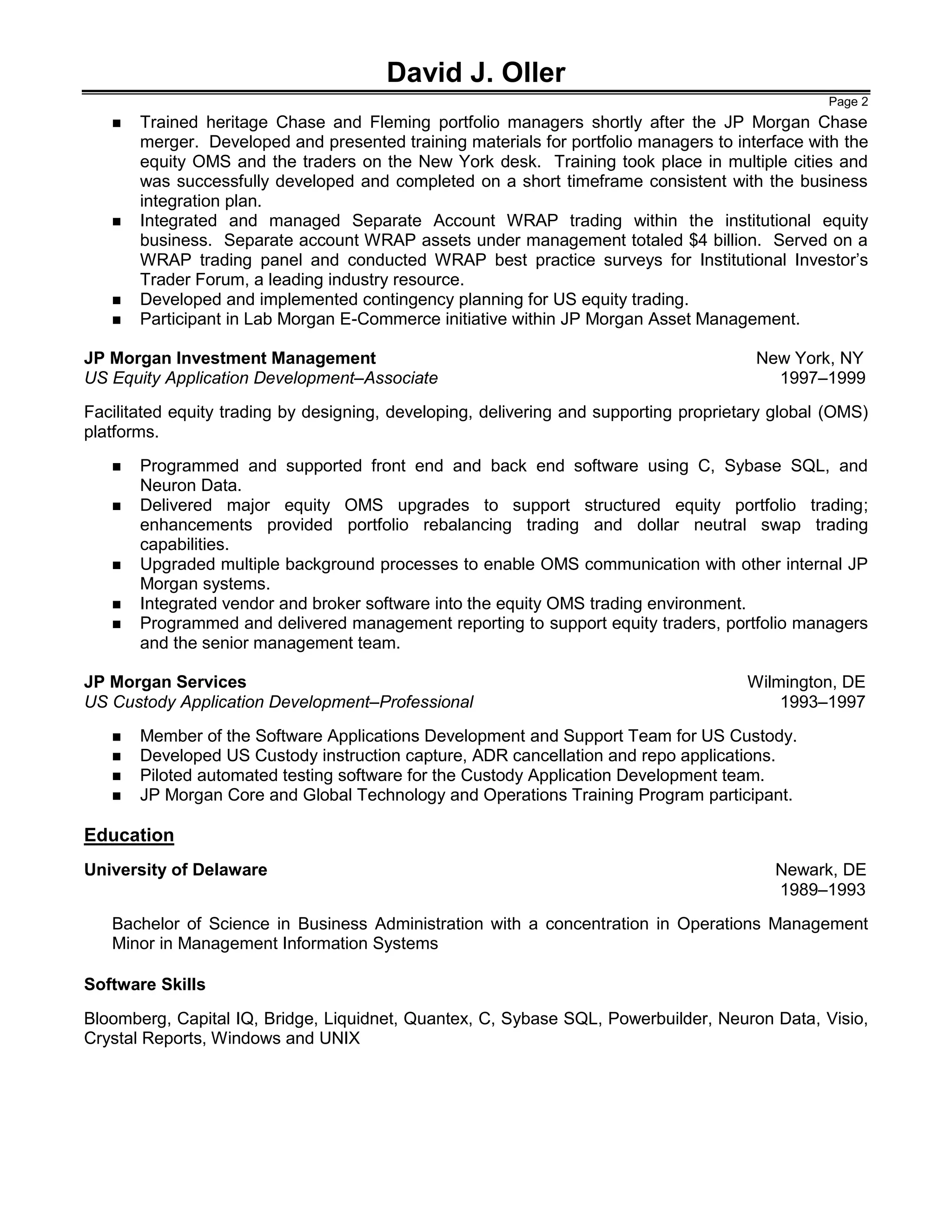 David J Oller Resume | PDF