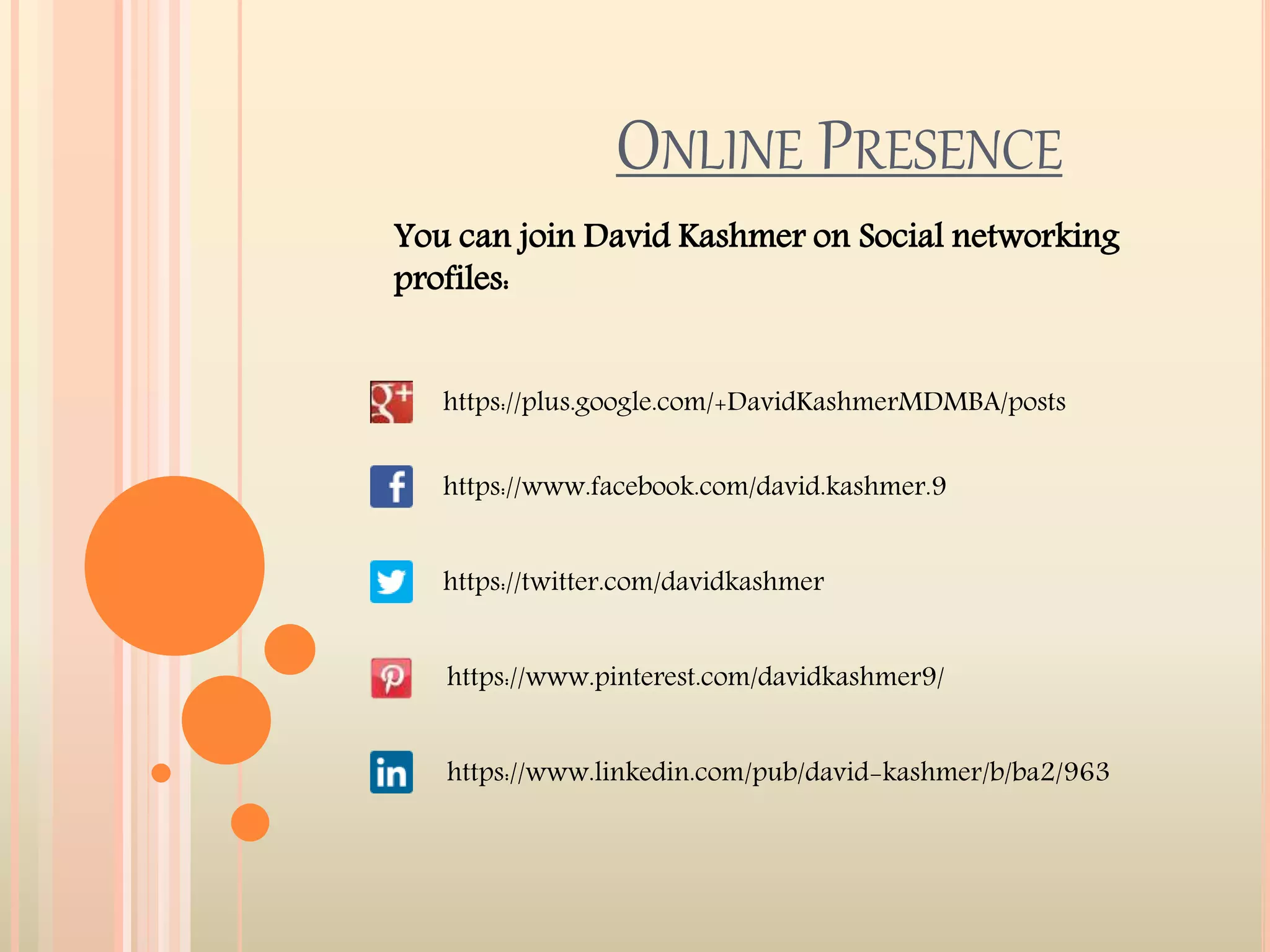 PPT about David Kashmer | PPT