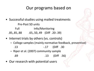 DrugInfo seminar: OnTrack internet and smart phone approaches to ...