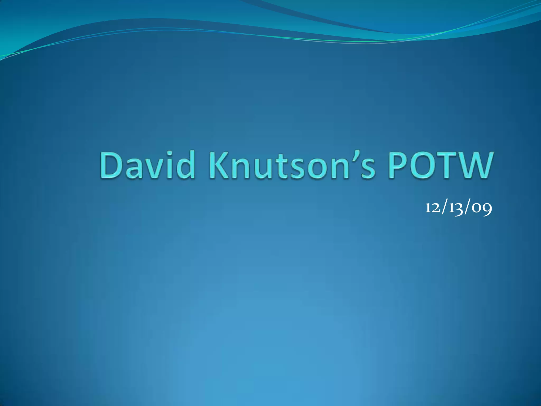 David's POTW | PPTX