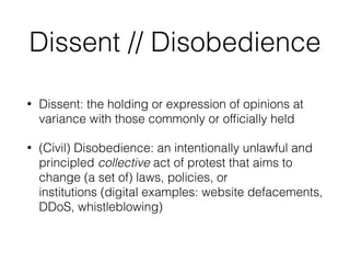 Dissent as strategy - Cathleen Berger | PPT