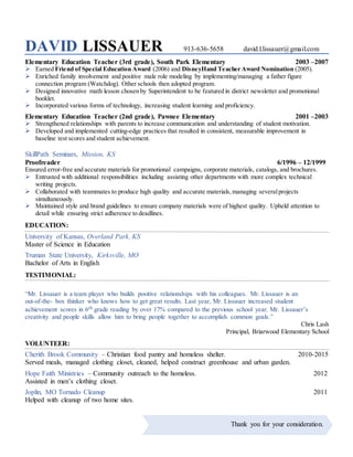 David l. resume | DOCX