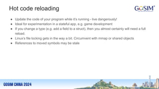 GOSIM 2024 - Incremental Linking and Hot Code Reloading for Rust | PPTX