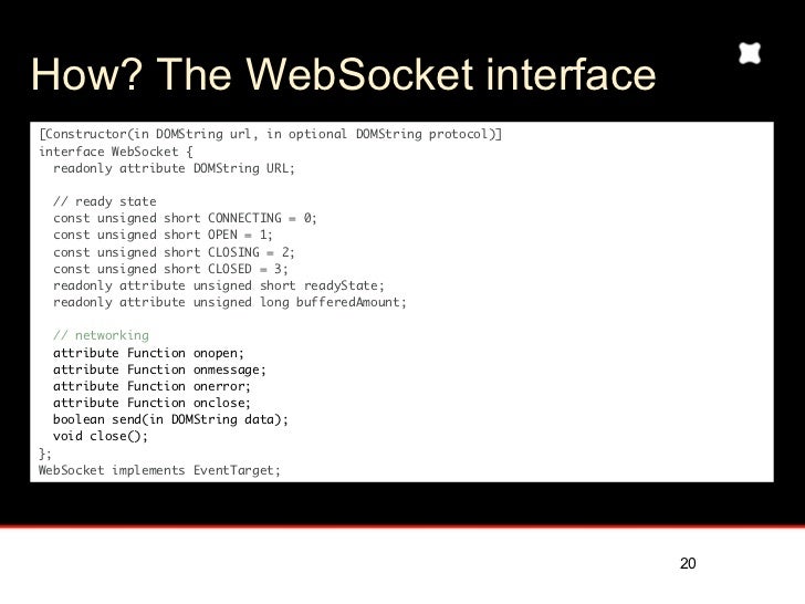 The HTML5 WebSocket API