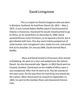 David Livingstone | DOCX