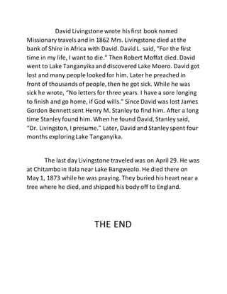 David Livingstone | DOCX