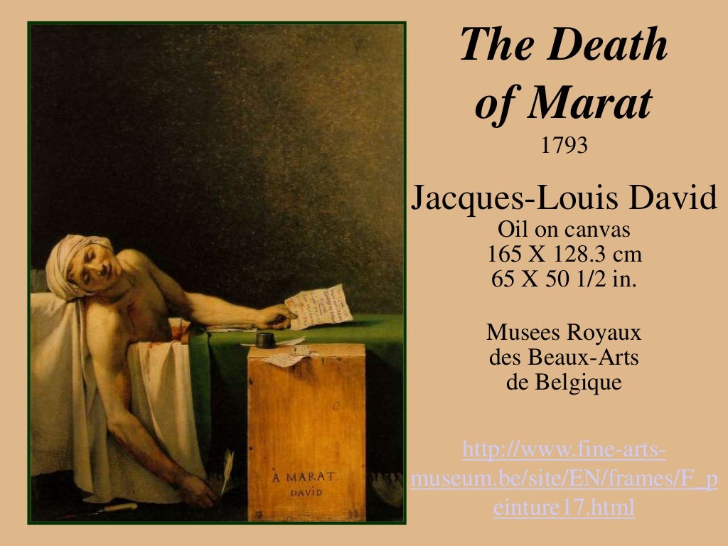 "The Death of Marat" by Jacques-Luis David, a Class Analysis Project