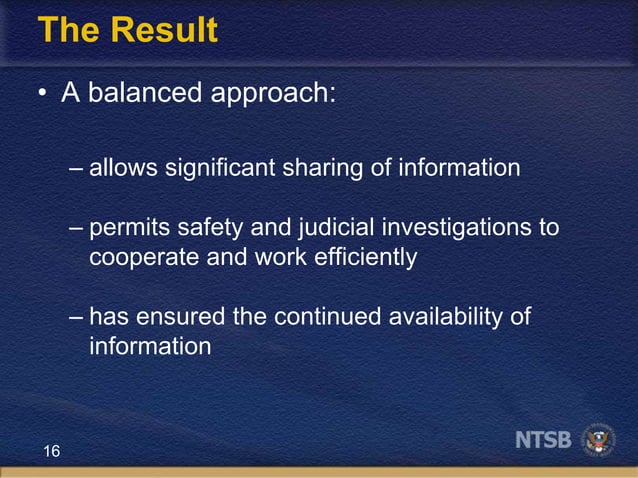 David Mayer, Chief Operating Officer NTSB | PPT