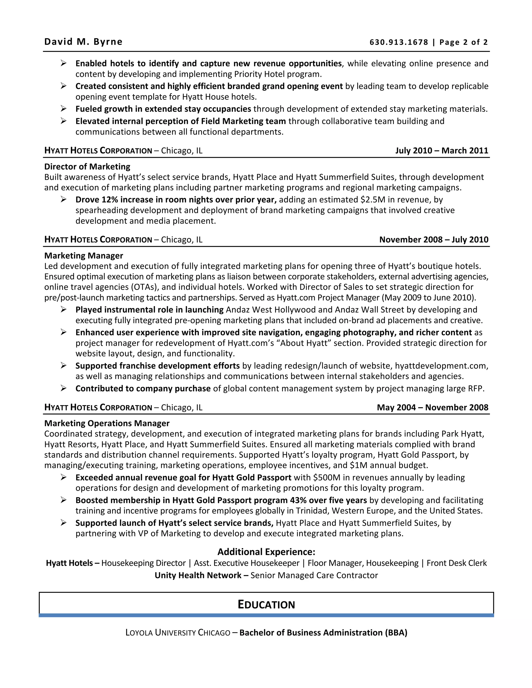 David M Byrne Resume | PDF