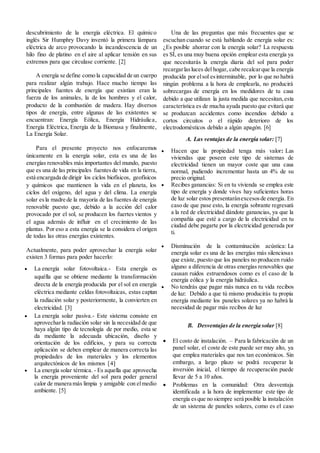 Elaboración de Paneles solares y su aplicación en la iluminación | DOCX