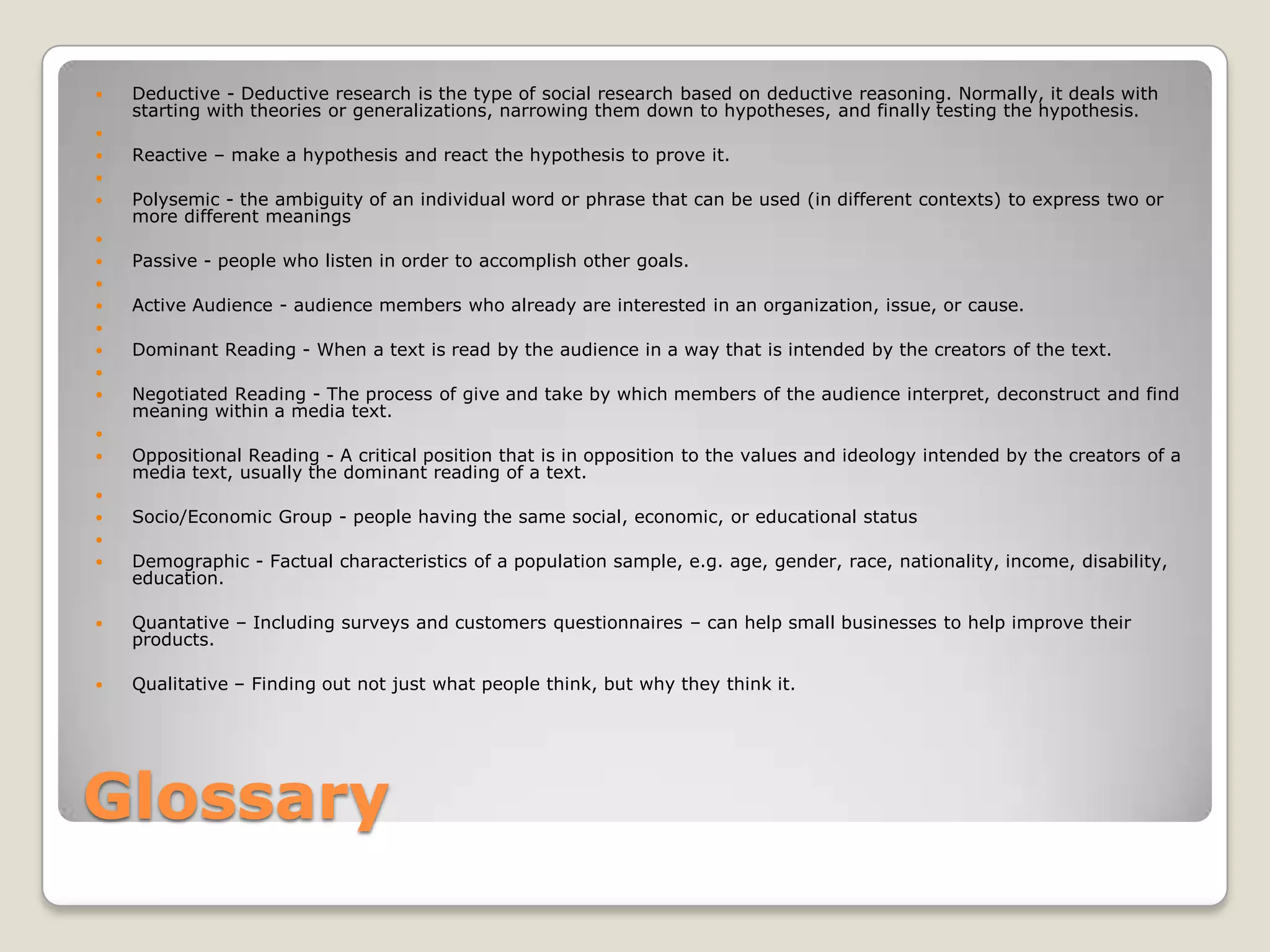 David morley - Nationwide project | PPT