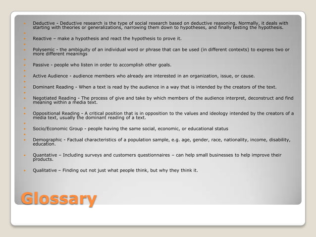 David morley - Nationwide project | PPT