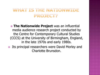 David Morley - Nationwide Project | PPTX