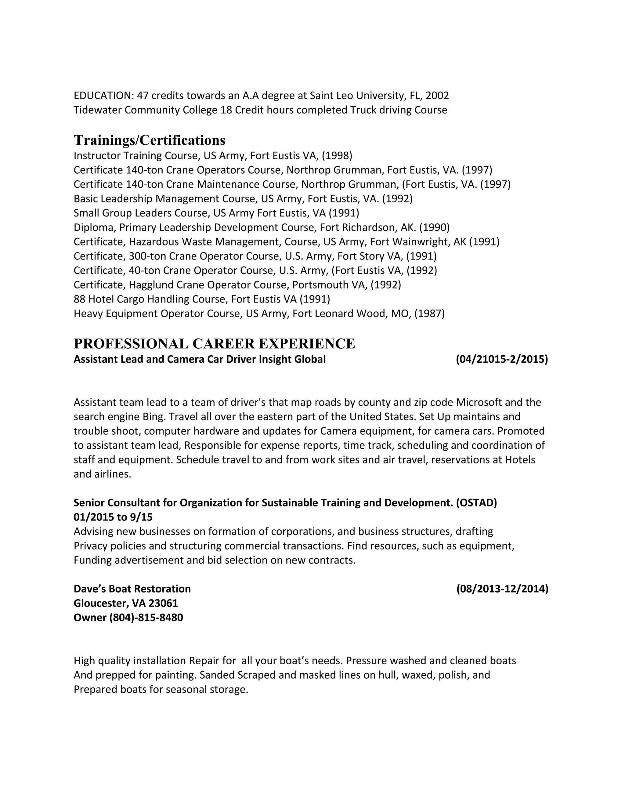 David M Shetterly resume1 | DOC