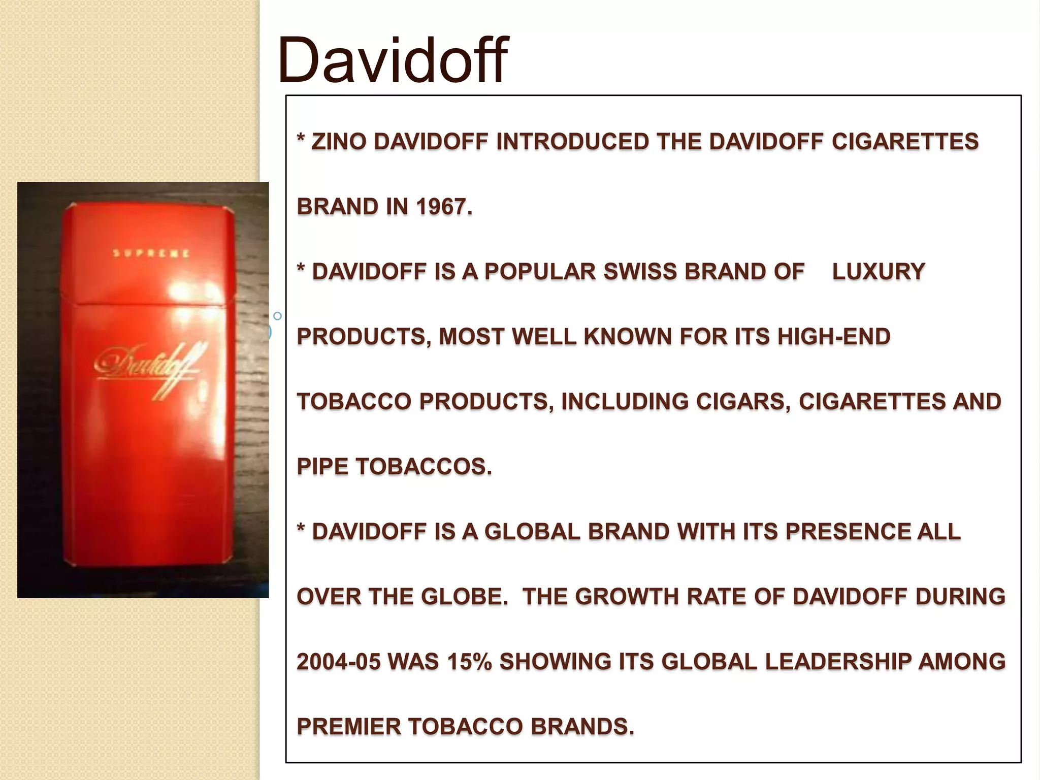Davidoff Cigarettes | PPT