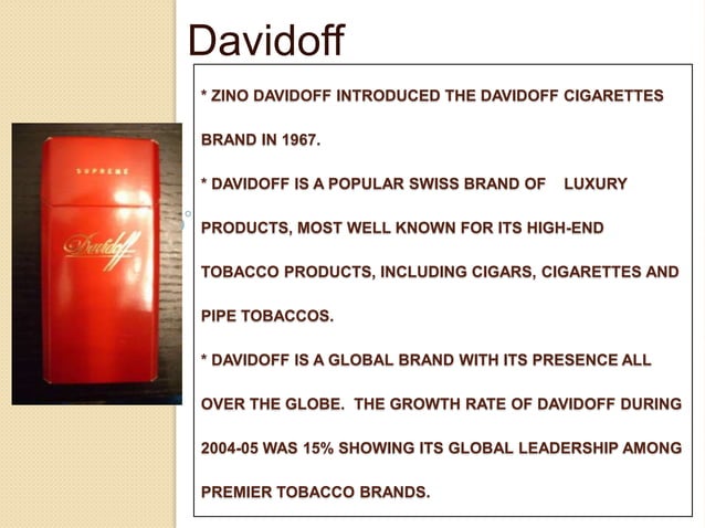 Davidoff Cigarettes | PPT
