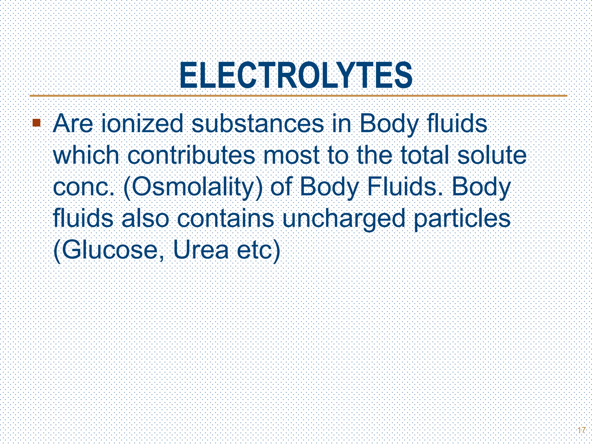 Body Fluids and Electrolyte Homeostasis | PPTX
