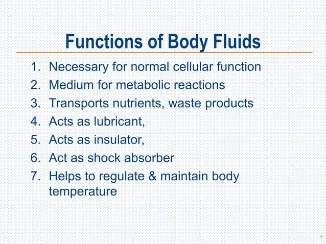 Body Fluids and Electrolyte Homeostasis | PPTX | Blood Disorders ...
