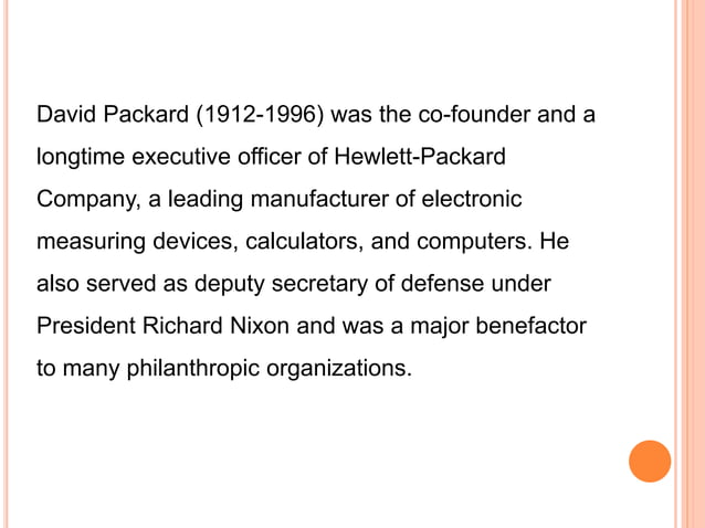 David packard | PPT