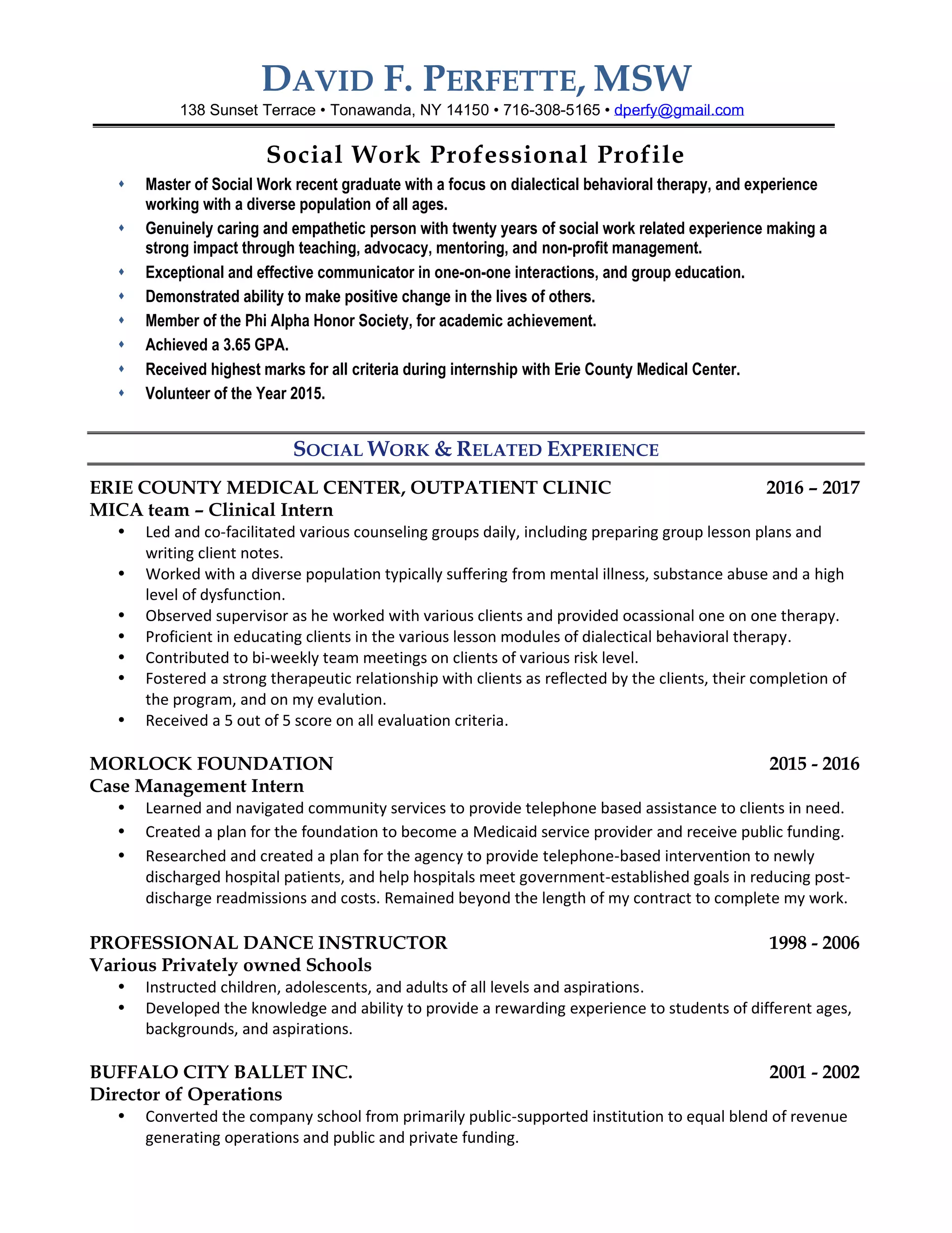 David Perfette, MSW | PDF