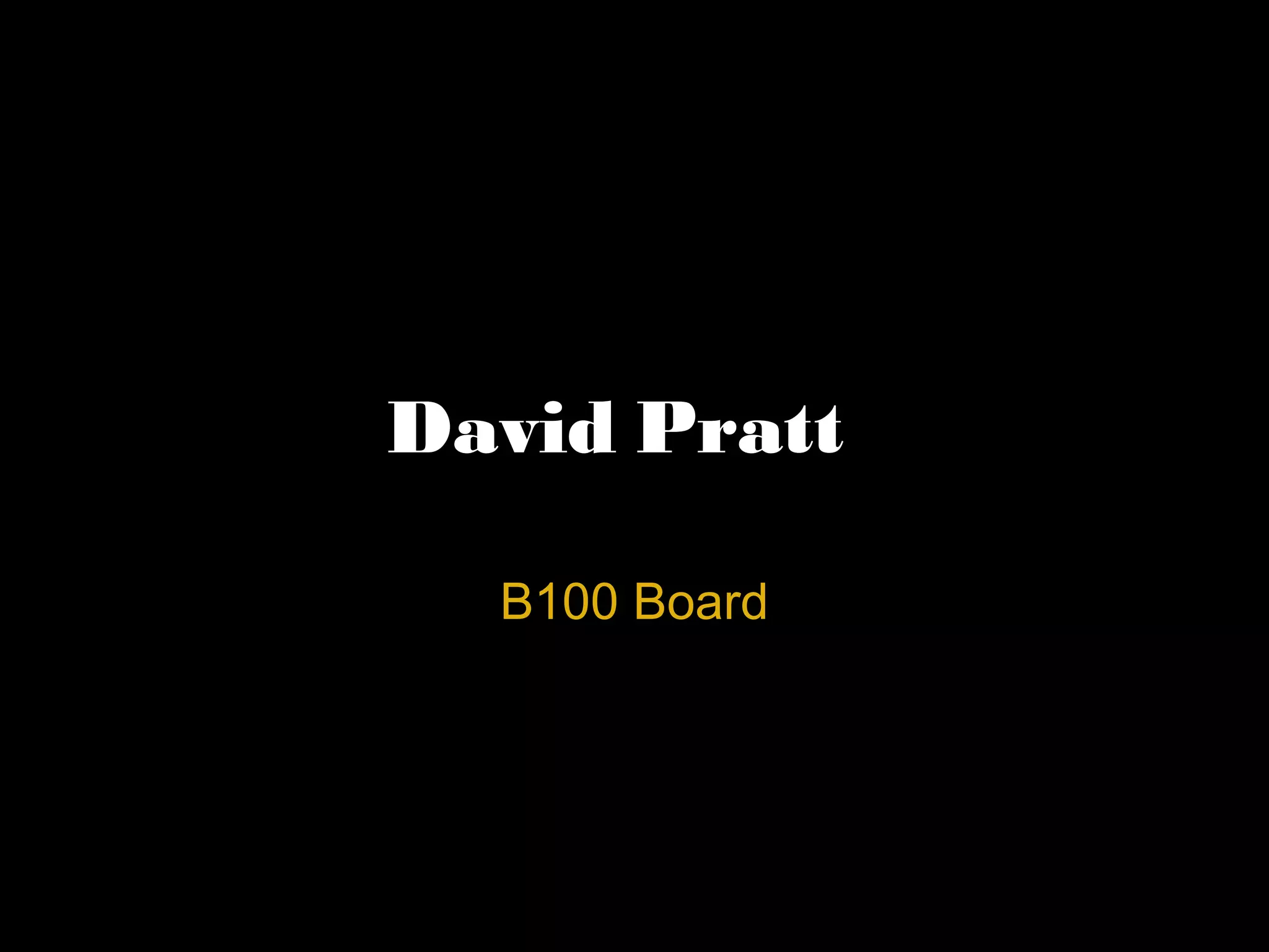David Pratt | PPT