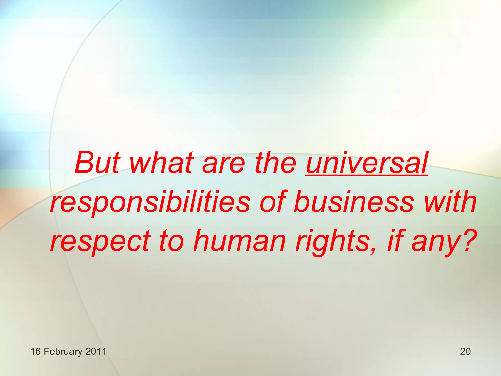 Business & Human Rights: An Introduction to the “Protect, Respect and ...