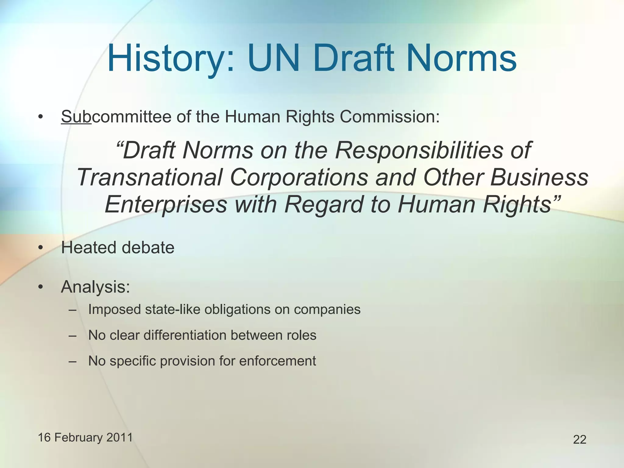 Business & Human Rights: An Introduction to the “Protect, Respect and Remedy” Framework and its ...