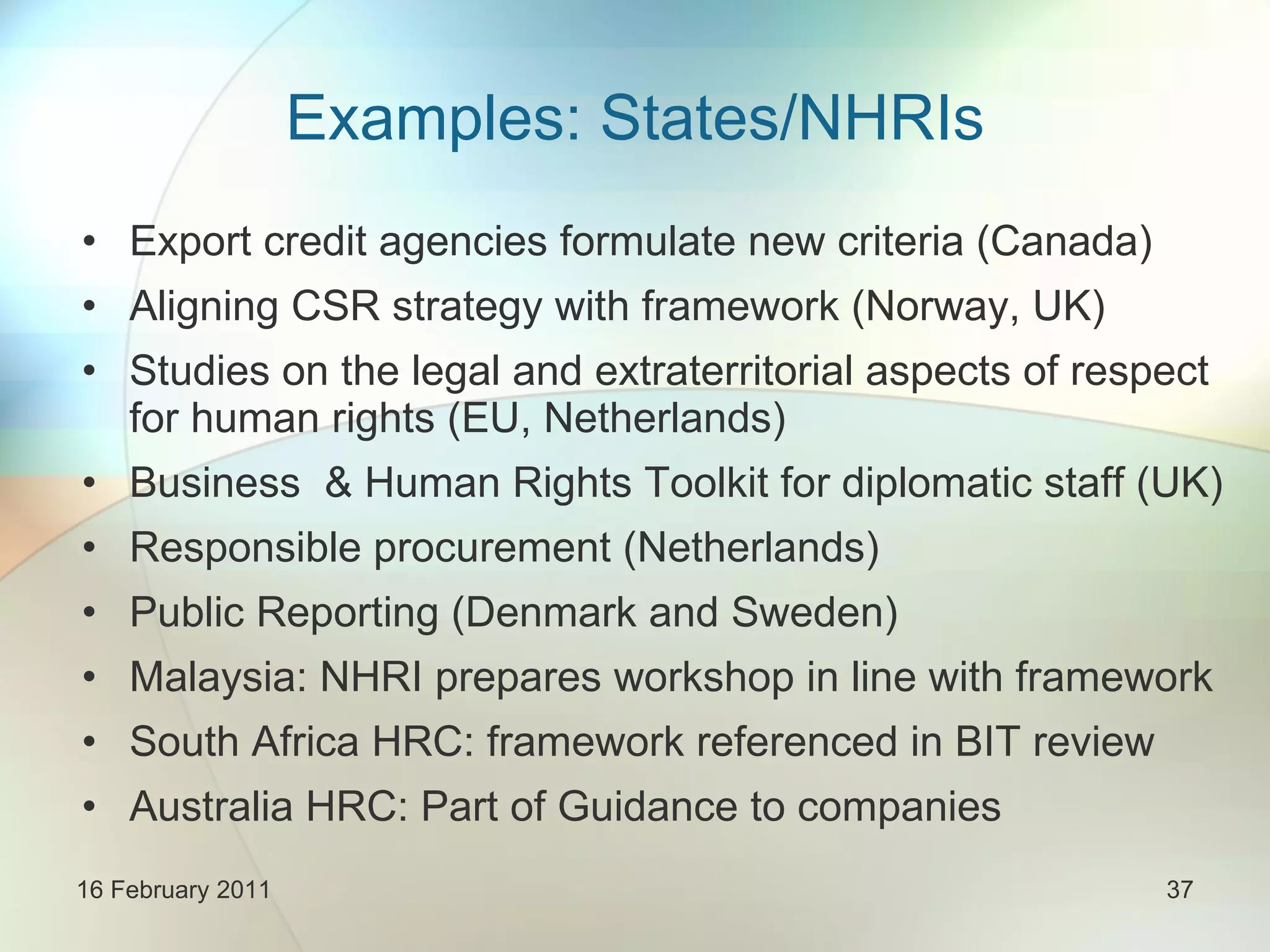 Business & Human Rights: An Introduction to the “Protect, Respect and ...