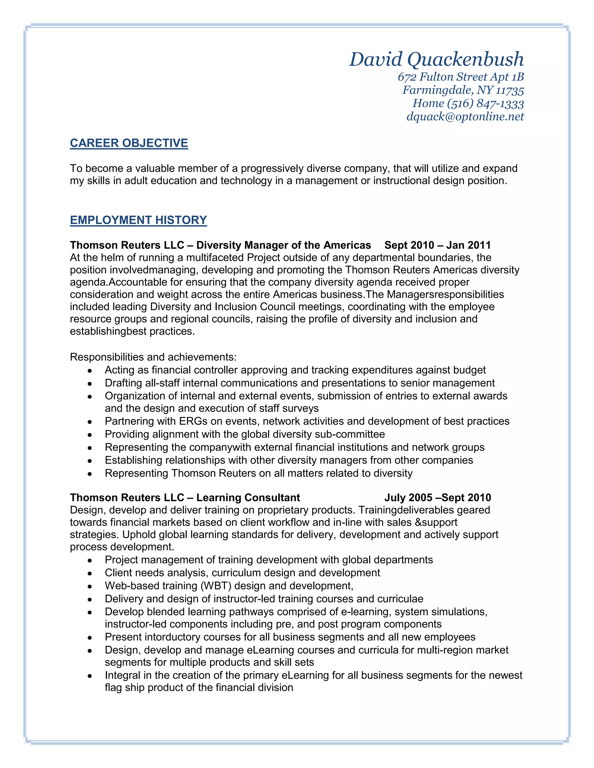 David Quackenbush Id Resume | DOCX